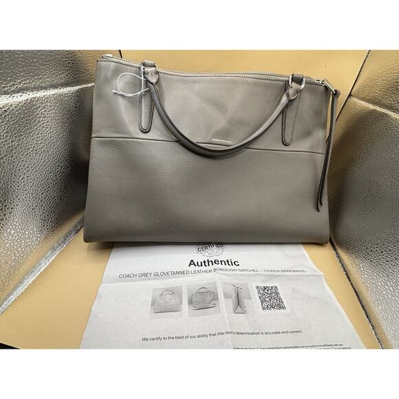 Coach | Bags | Coach The Borough Bag In Warm Gray Glove Tanned Leather ...
